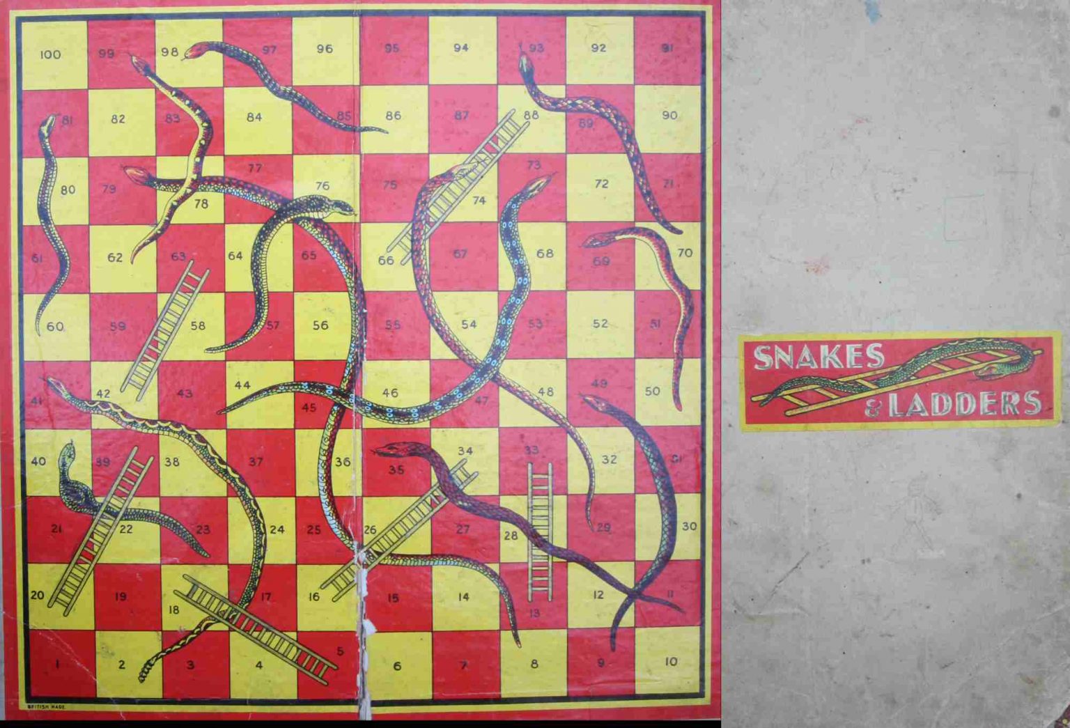 Snakes & Ladders Board Games – 1880-1960 – Games et al – Antique Card ...