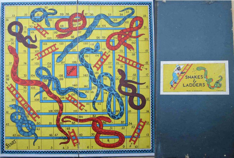 Snakes & Ladders Board Games – 1880-1960 – Games et al – Antique Card ...
