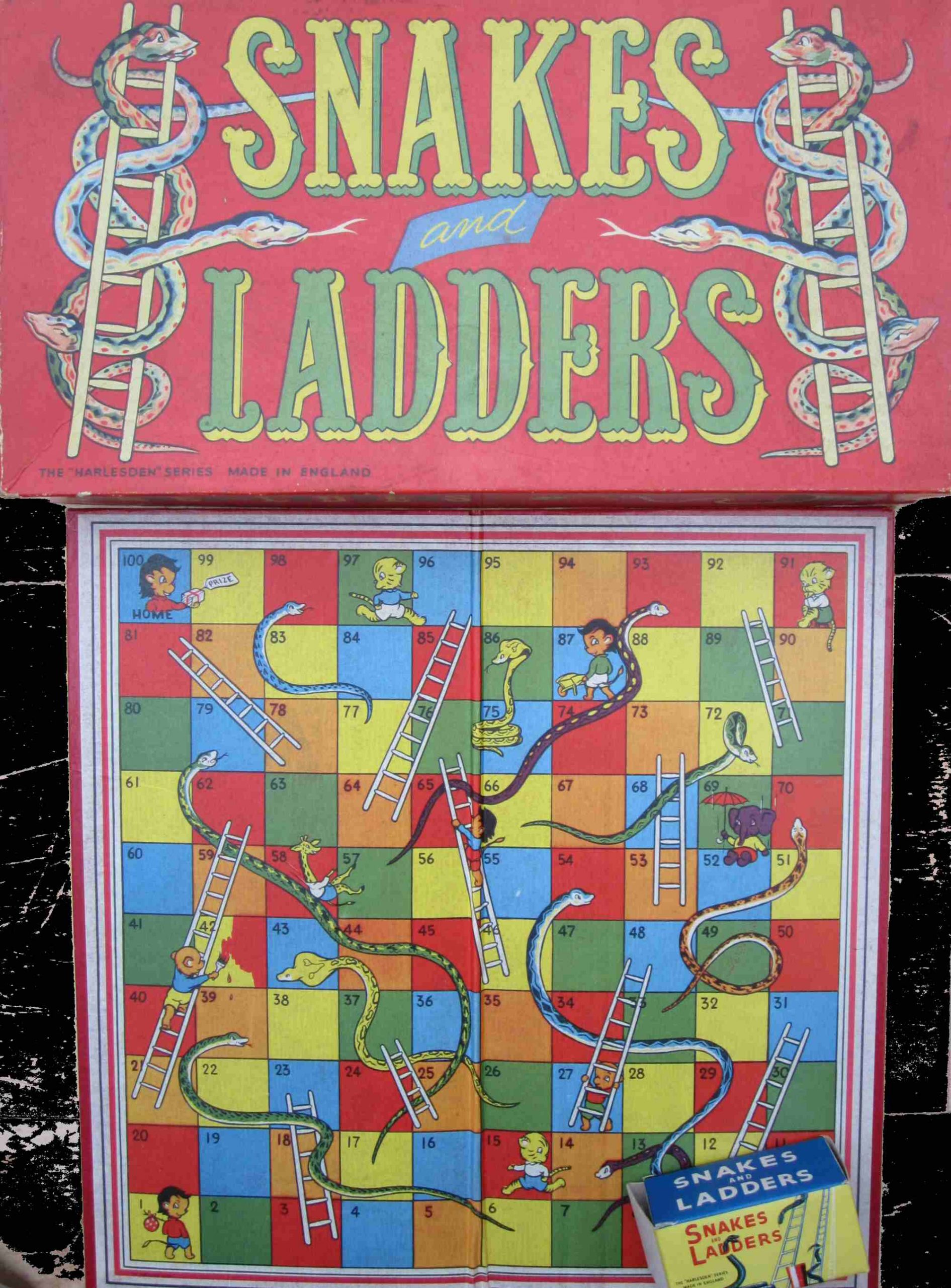 Snakes & Ladders Board Games – 1880-1960 – Games et al – Antique Card ...